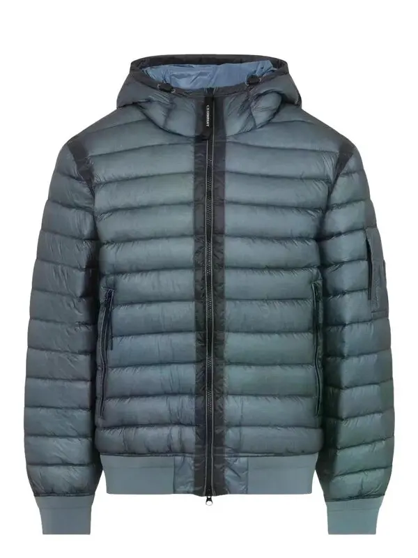 C.P. COMPANY D.d. Shell Hooded Down Jacket With Lens - Blue