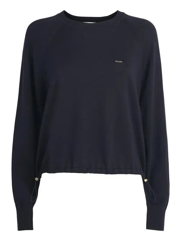 Sandro Wool-blend Logo Sweater - Blue