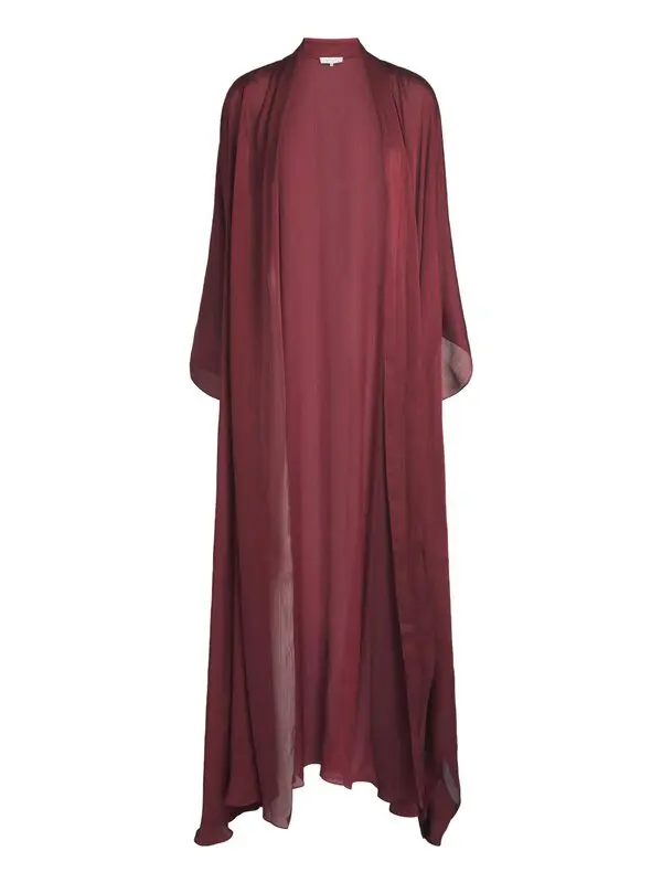 ABADIA Chiffon Bisht Cloak - Red