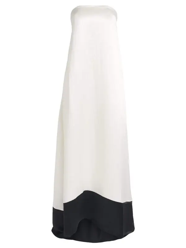 ABADIA Strapless Diana Maxi Dress - White