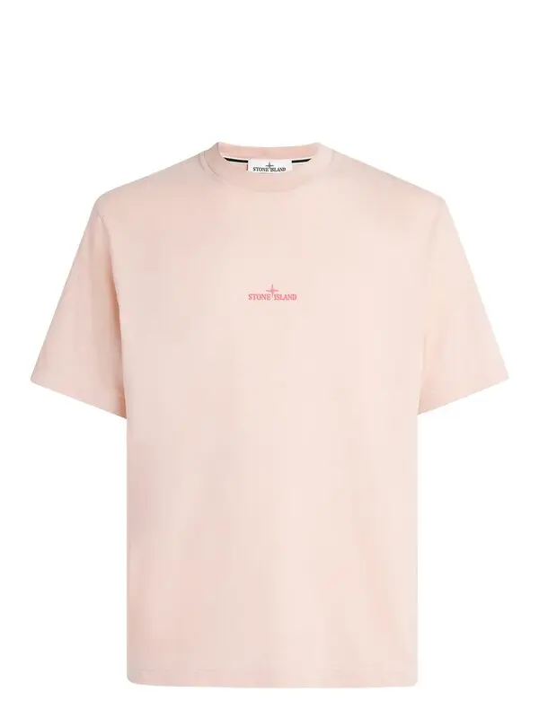Stone Island Organic Cotton Logo T-shirt - Pink