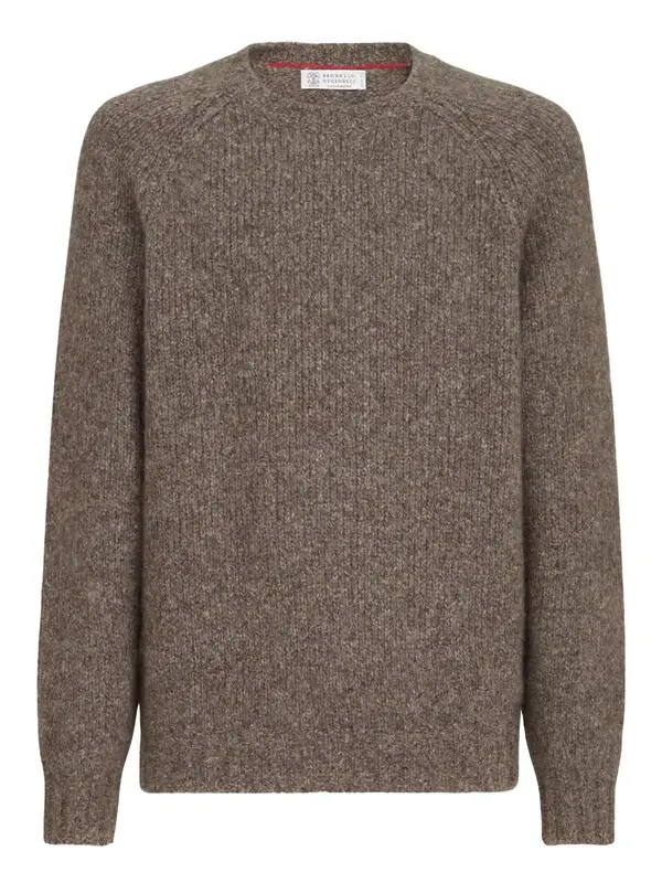 Brunello Cucinelli Cashmere Silk Blend Sweater - Brown
