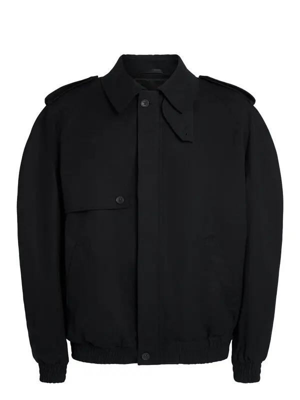 MAISON MARGIELA Cotton Twill Bomber Jacket - Black