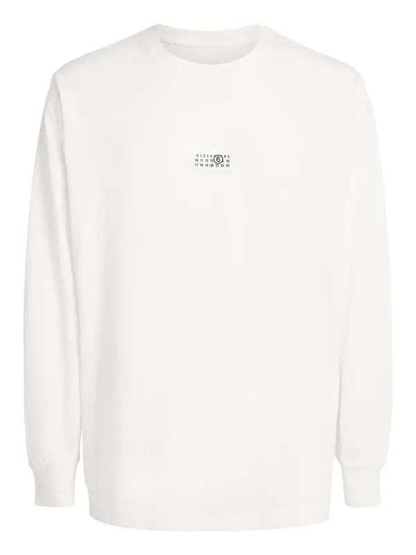 MAISON MARGIELA Cotton Numerical Logo T-shirt - White