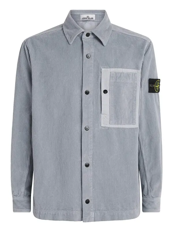 Stone Island Organic Corduroy Overshirt - Grey