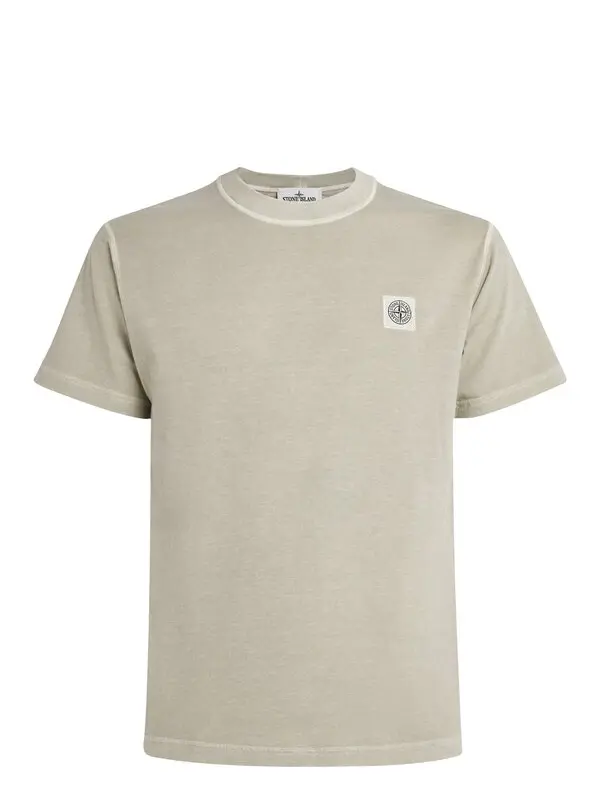 Stone Island Cotton Logo T-shirt - Beige