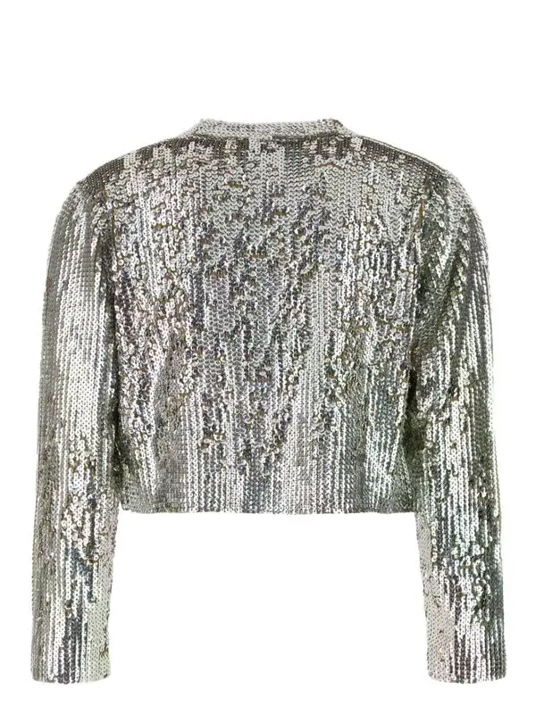 Dsquared2 Sequin-embellished Cropped Cardigan - Silver
