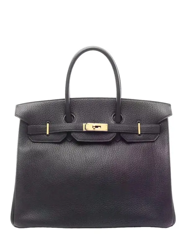 Hermès 1996 Ardennes Birkin Retourne 35 Handbag - Black