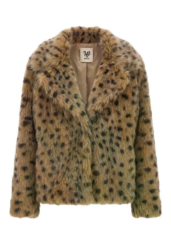 ANIYE BY Leopard-print Faux Fur Jacket - Brown