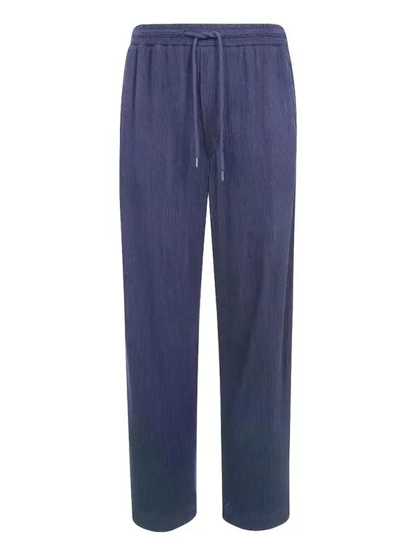 Giorgio Armani Crinkled Drawstring Trousers - Blue