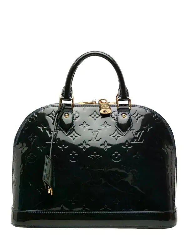 LOUIS VUITTON Monogram Vernis Alma Pm Handbag - Blue