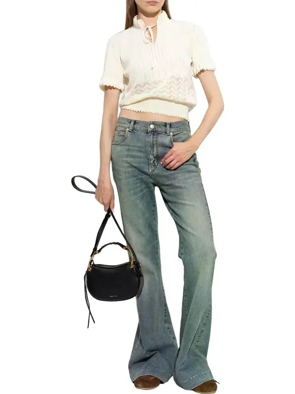 Alexander McQueen Pointelle Knit Top - Neutrals