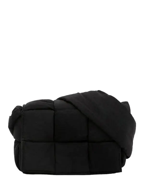 Bottega Veneta Candy Nylon Intrecciato Padded Tech Cassette Crossbody Bag - Black