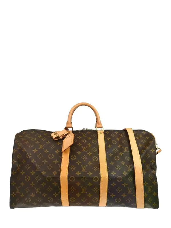 LOUIS VUITTON Keepall Bandouliere 55 Monogram Holdall - Brown