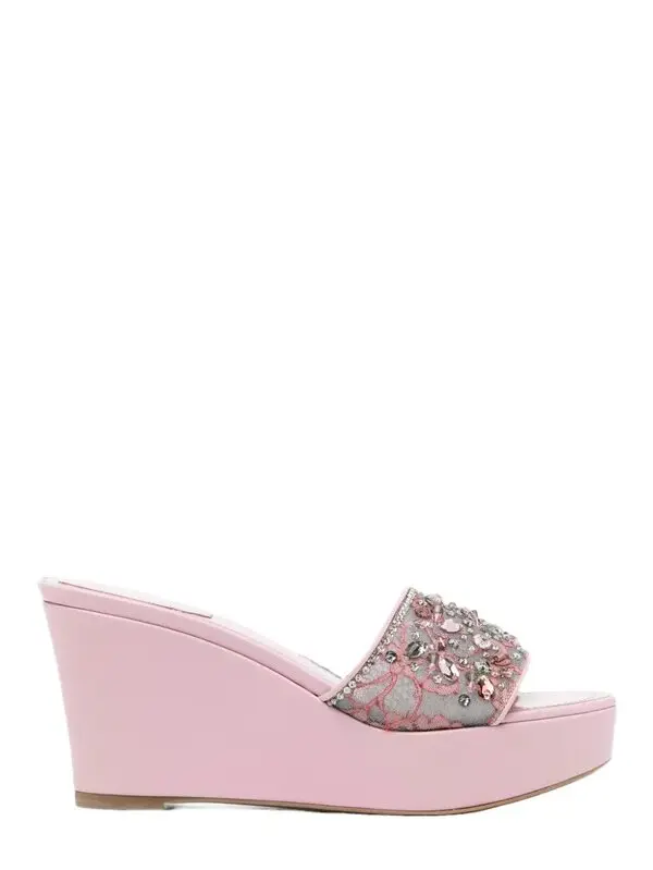 Rene Caovilla 100mm Christy Crystal-embellished Sandals - Pink