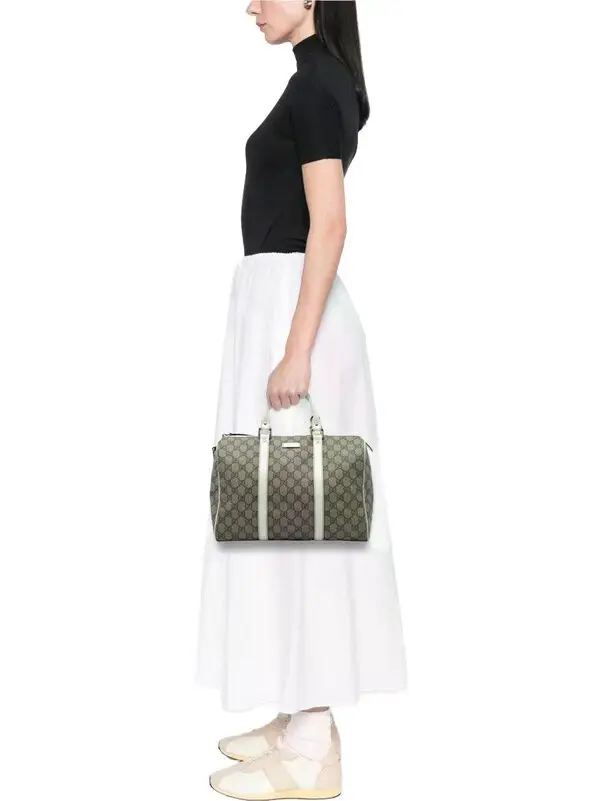 Gucci Medium Gg Supreme Joy Boston Bag - White