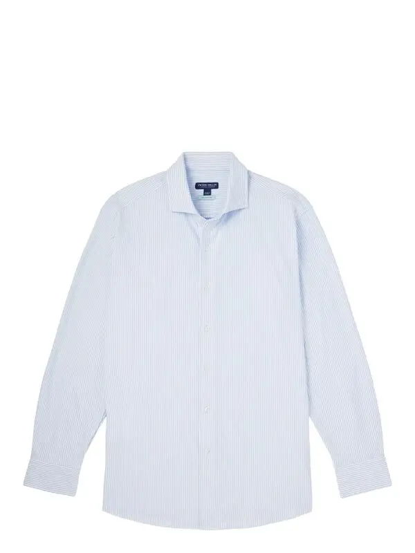 Peter Millar Excursionist Flex Striped Cotton-blend Shirt - Blue