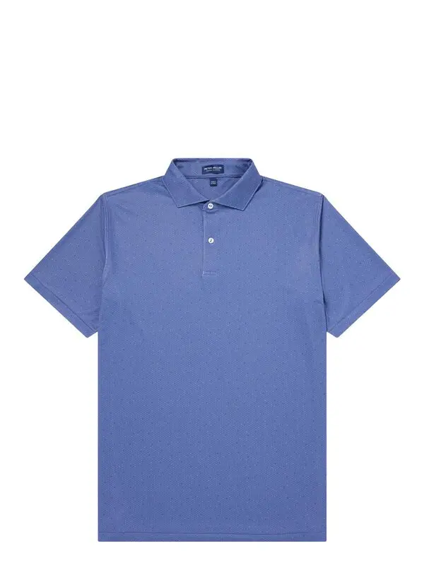 Peter Millar Tenuto Printed Stretch-jersey Polo Shirt - Blue