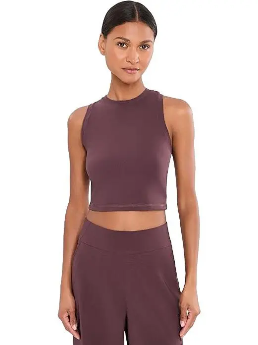 Columbia Loneridge Tank Cropped Crewneck Sleeveless - Burgundy