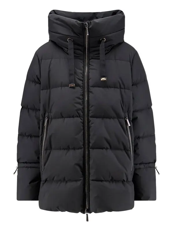 MOORER Waterproof Fabric Down Jacket - Black