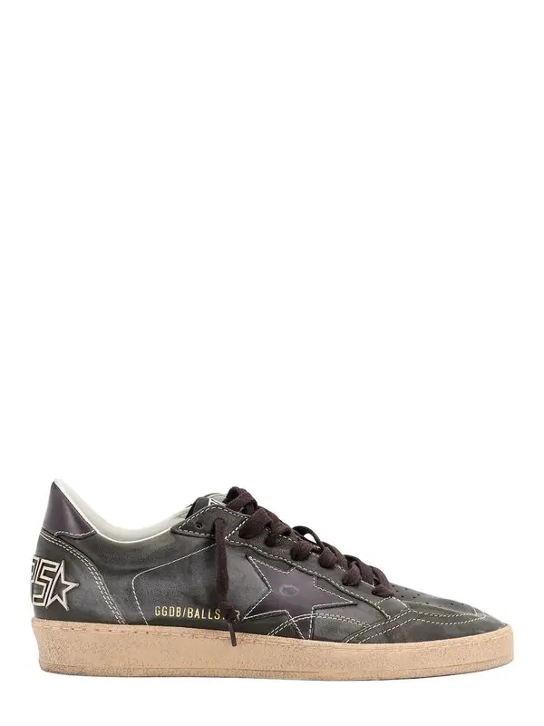 GOLDEN GOOSE Ballstar Leather Sneakers - Black