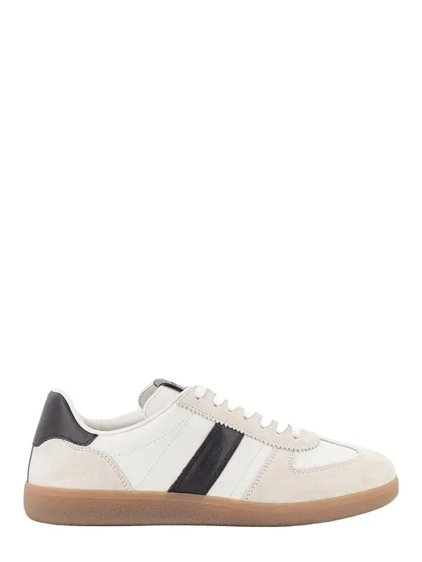 TOM FORD Archer Suede And Leather Low Top Sneakers - White