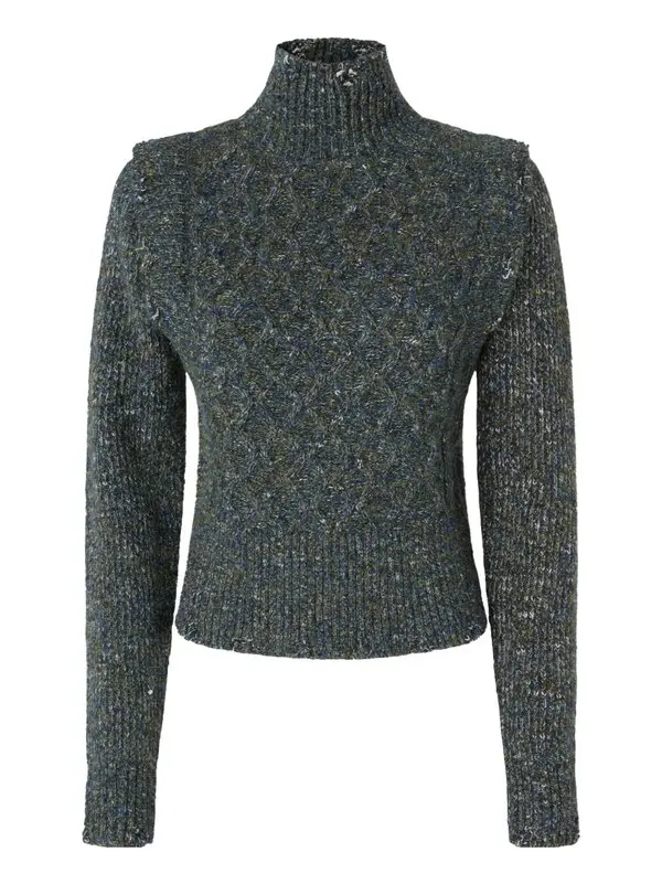 Pinko High-neck Ruffled Sweater - Black