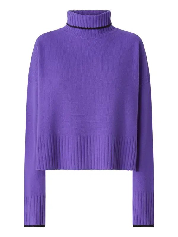 Pinko Knit Polo-neck Jumper - Purple