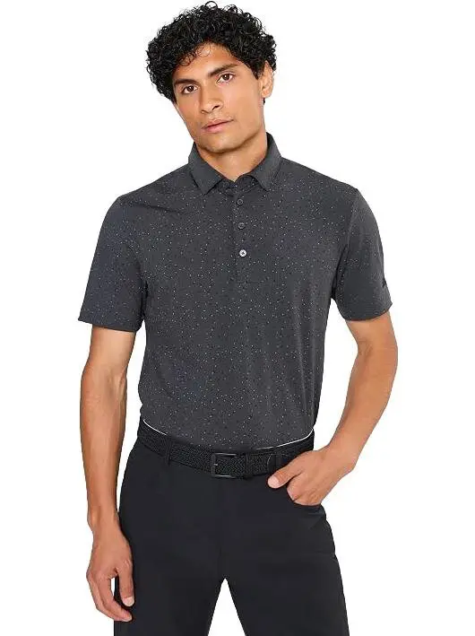 Adidas Ultimate365+ Climacool Butterspun Break Out Print Polo Shirt Clothing Crystal Sky - Black