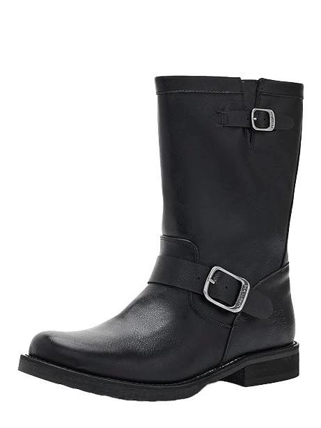 FRYE AND CO. Chesnee Short Buckled Boots - Black