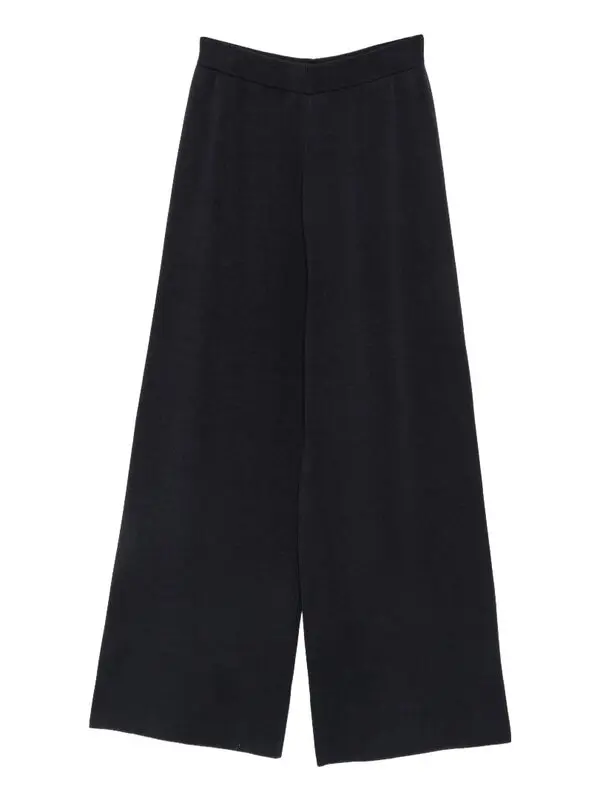 ALYSI Knitted Wide-leg Trousers - Blue
