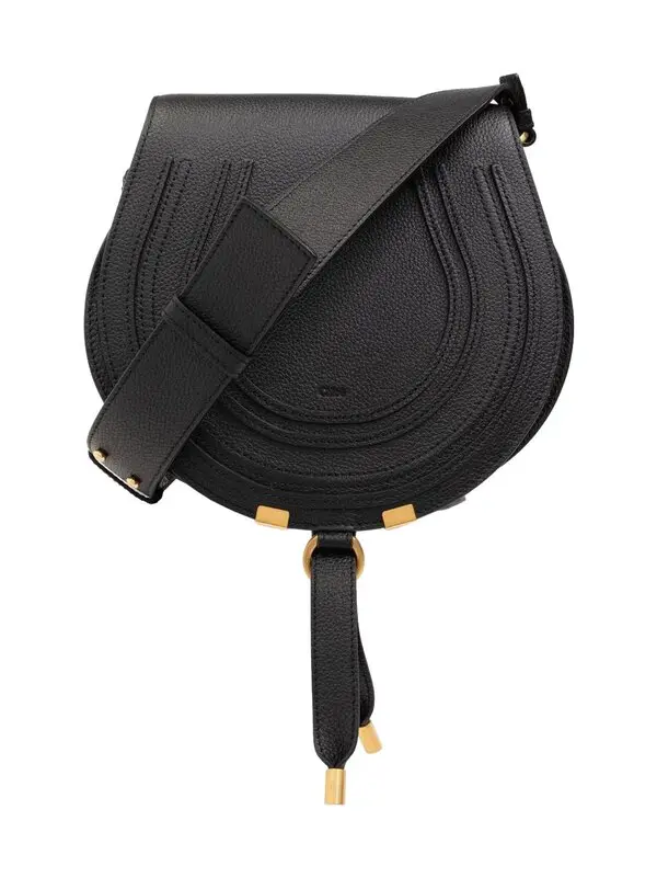Chloé Marcie Leather Saddle Bag - Black