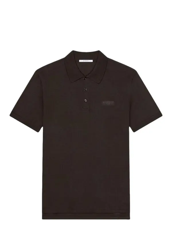 Givenchy Logo Cotton Polo Shirt - Black