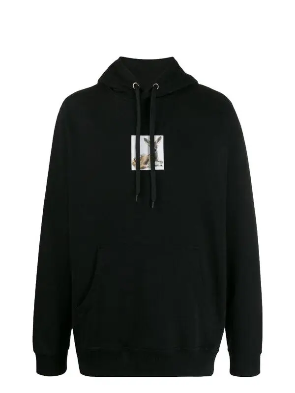 Burberry Fawn Printed Hooded Sweater - Black