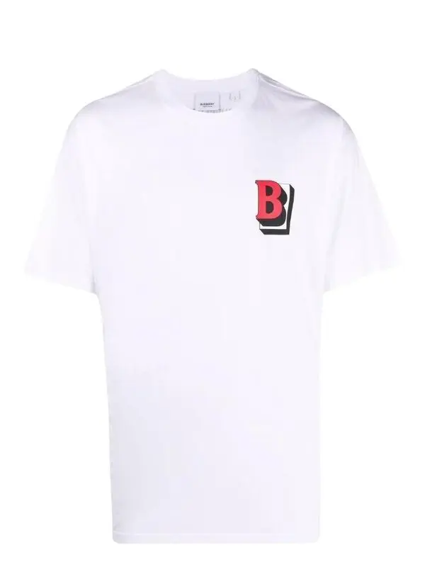 Burberry Letter Graphic Cotton Oversized T-shirt - White
