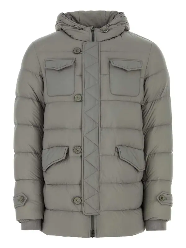 Herno Long-sleeved Hooded Jacket - Gray
