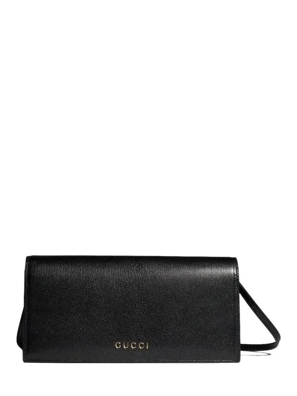 Gucci Mini Bag With Foiled Lettering - Black