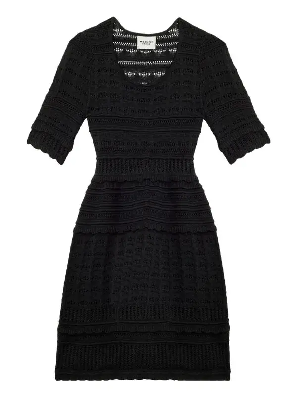 Isabel Marant Étoile Abril Crewneck Mini Dress - Black