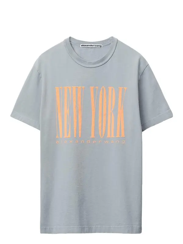 Alexander Wang Graphic Printed Crewneck T-shirt - Gray