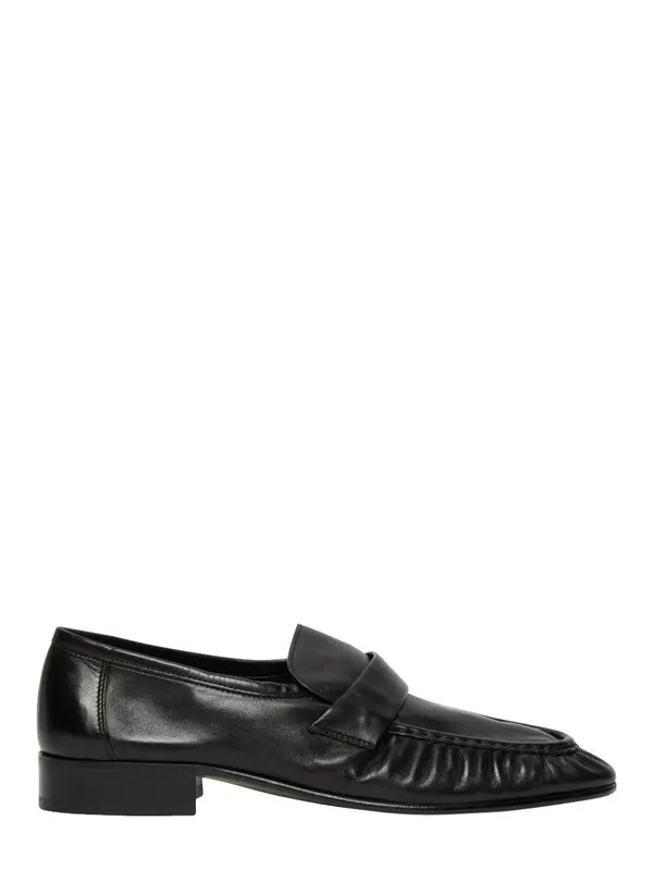 THE ROW Round Head Loafer - Black