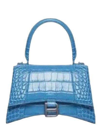 Balenciaga Small Hourglass Tote Bag - Blue