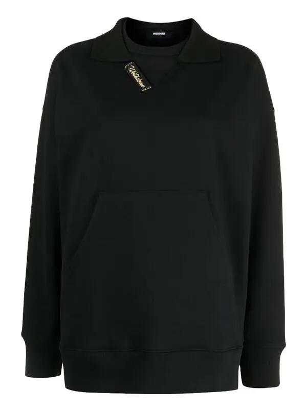 We11Done Layered Open-necked Sweater - Black
