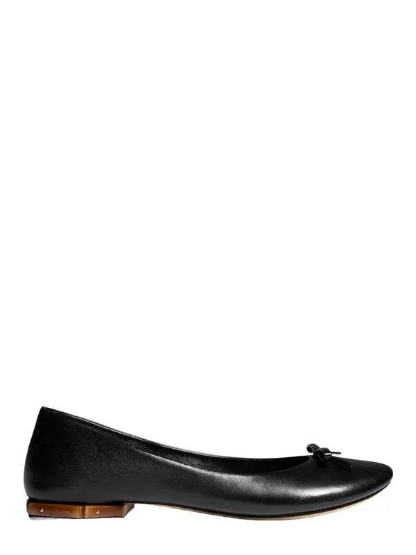 Gucci Ballerina Flats With Bamboo Trim - Black