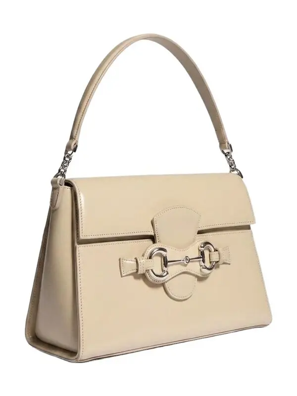 Gucci Horsebit Duomo Medium Top Handle Bag - Beige