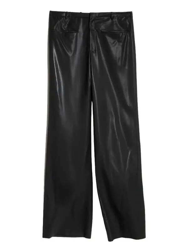 Gucci Light Wool Pants With Chintzed Finish - Black