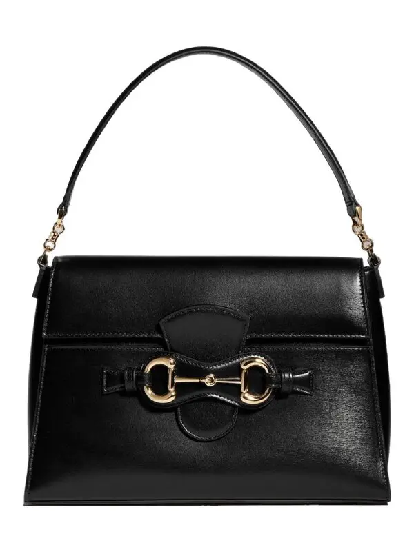 Gucci Horsebit Duomo Medium Top Handle Bag - Black