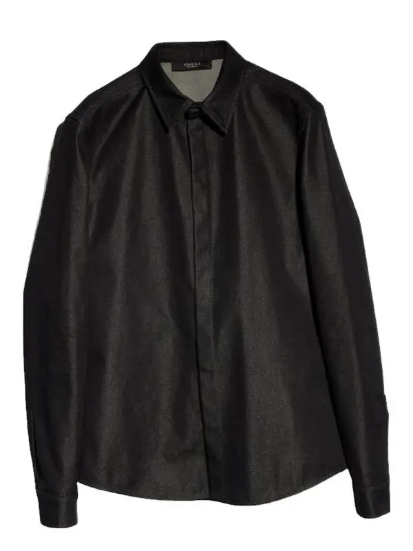 Gucci Cotton Silk Shirt With Embroidery - Black