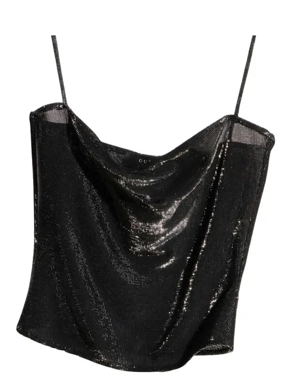 Gucci Jersey Top With Iridescent Effect - Black
