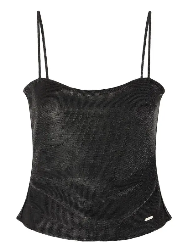 Gucci Jersey Top With Iridescent Effect - Black