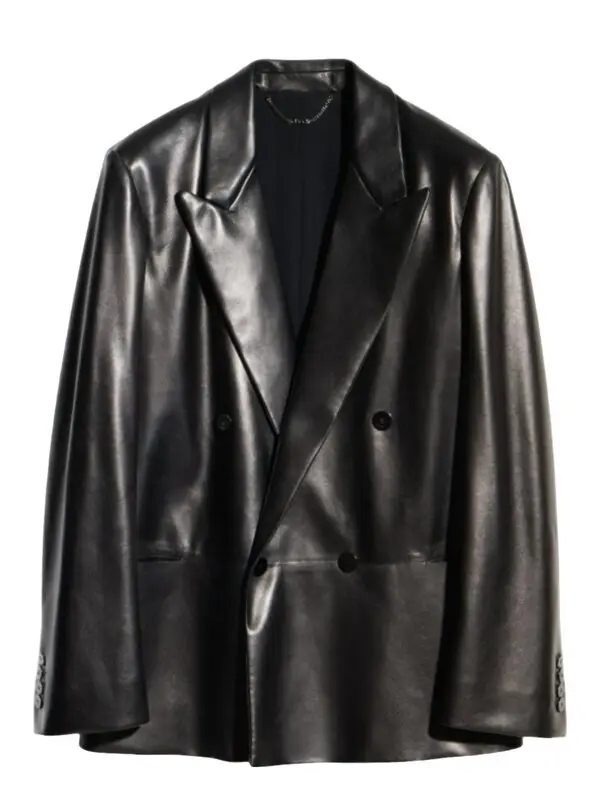 Gucci Soft Nappa Double-breasted Jacket - Black
